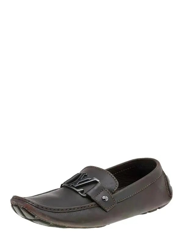 LOUIS VUITTON Monte Carlo Leather Loafers - Brown