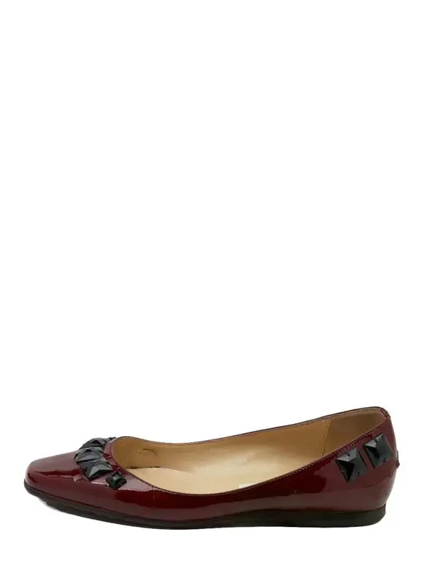 JIMMY CHOO Watson Crystal-embellished Ballet Flats - Red