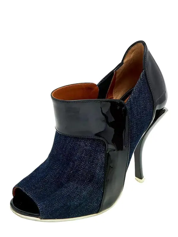 Fendi Peep-toe Ankle Boots - Blue