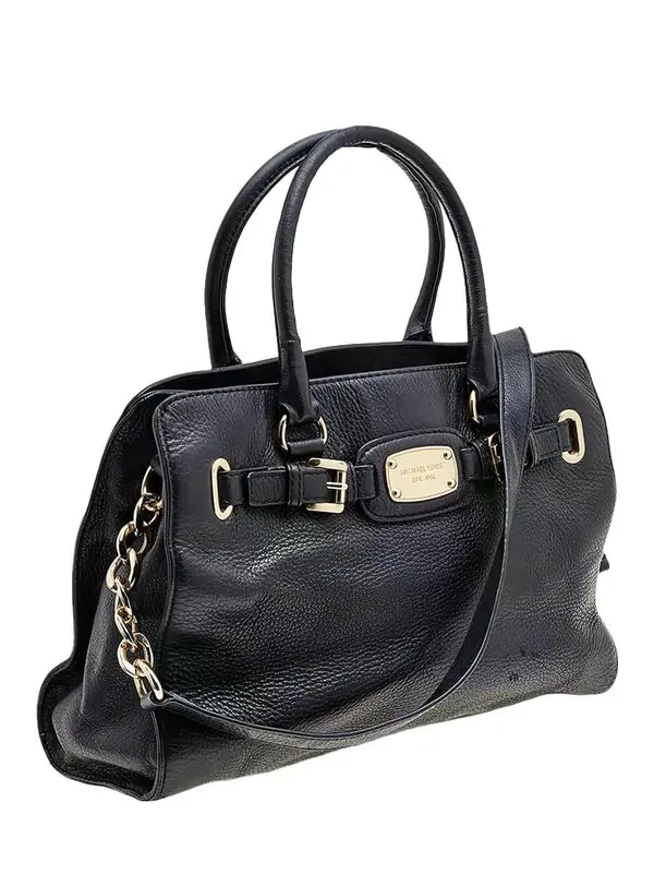 Michael Kors Grained Leather Tote Bag - Black