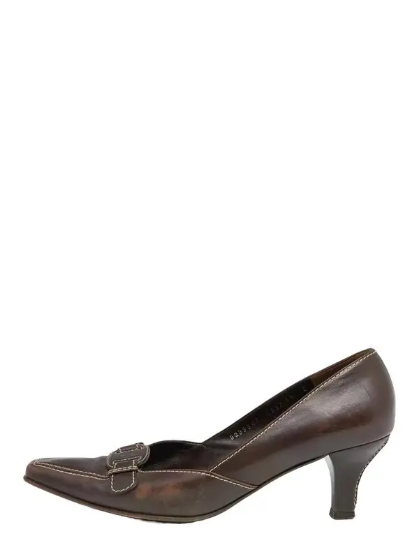 FERRAGAMO Pointed-toe Gancini Pumps - Brown