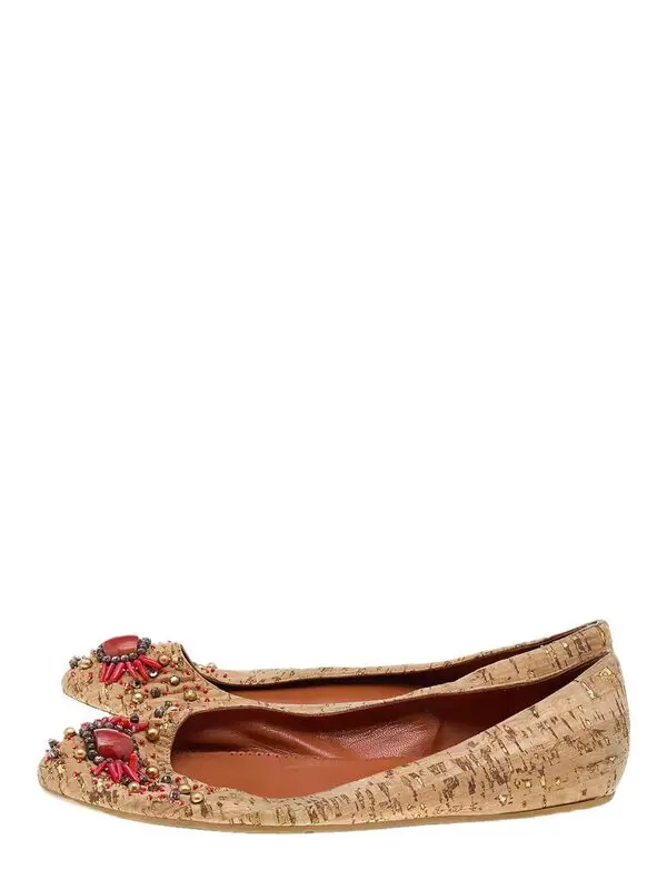 Oscar De La Renta Embellished Ballet Flats - Neutrals