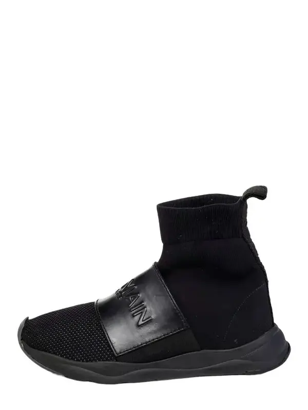 Balmain Cameron Logo-strap High-top Slip-on Sneakers - Black