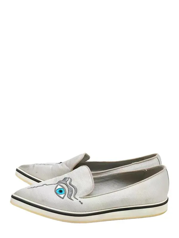 NICHOLAS KIRKWOOD Iris Eye-motif Slip-on Loafers - Grey