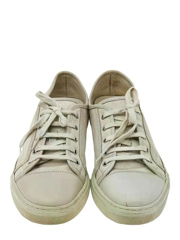 Gucci Gg Canvas Leather Low-top Sneakers - White