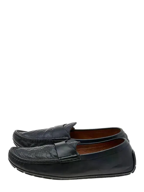 Gucci Leather Penny Loafers - Black