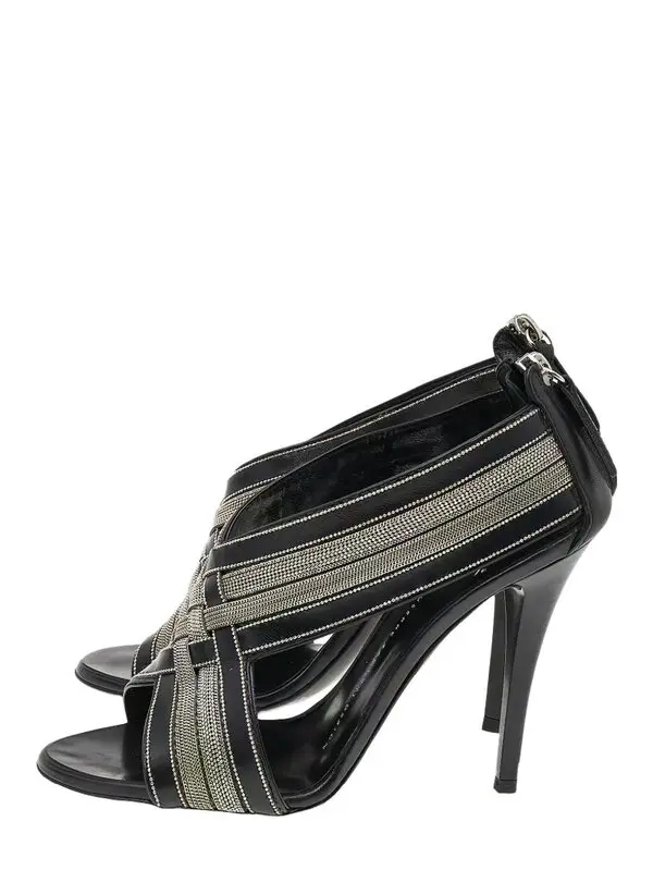 GIUSEPPE ZANOTTI Chain Criss-cross Sandals - Black