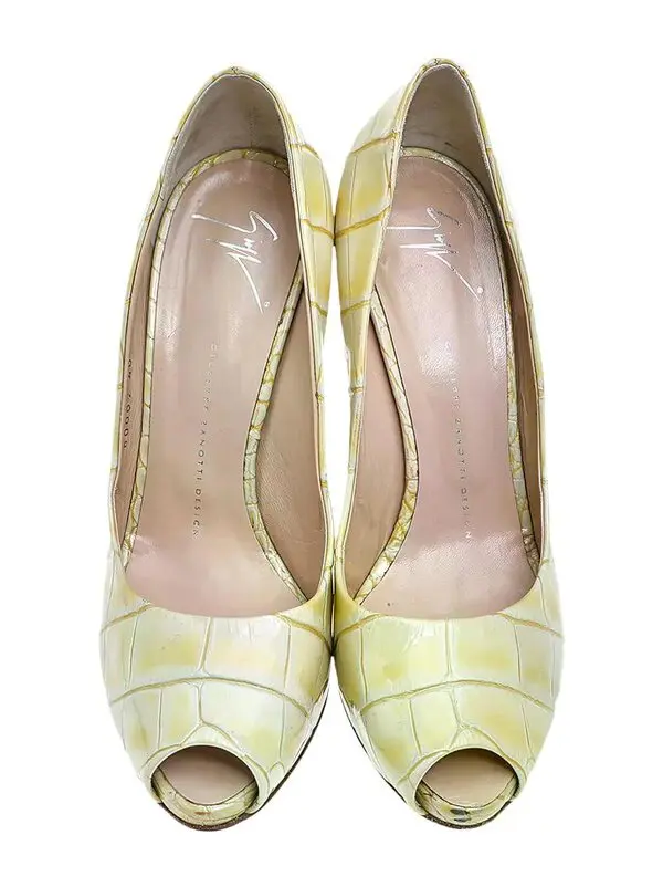 GIUSEPPE ZANOTTI Peep-toe Pumps - Yellow