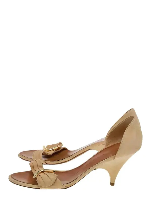 GIUSEPPE ZANOTTI Embellished Suede Sandals - Neutrals