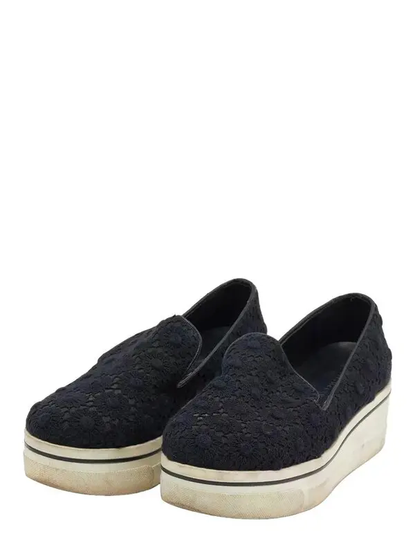 Stella McCartney Floral Crochet Platform Sneakers - Black