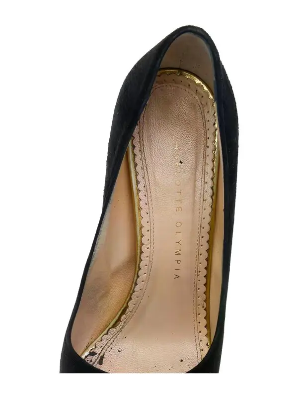 CHARLOTTE OLYMPIA Leather Stiletto Platform Pumps - Black