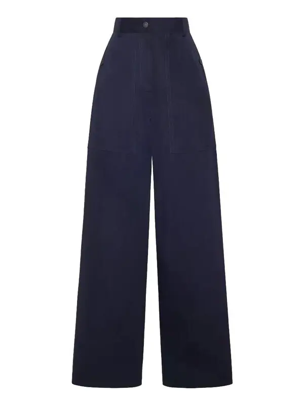 Adam Lippes Jasper Wide-leg Trousers - Blue