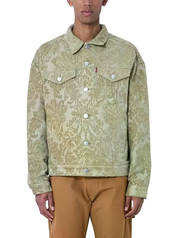Junya Watanabe X Levi's Floral Jacquard Denim Jacket - Neutrals