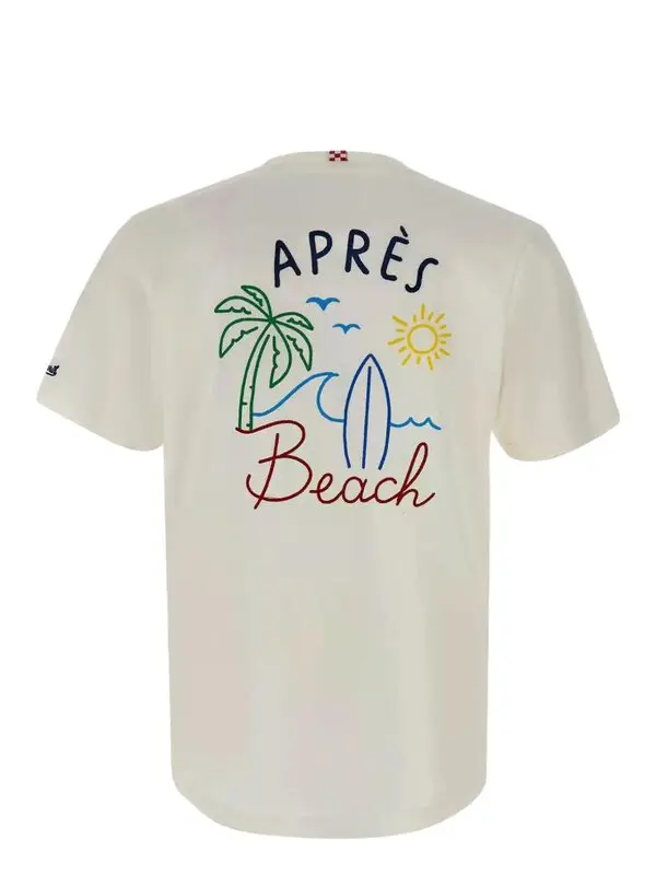MC2 SAINT BARTH Embroidered Logo-patch T-shirt - White