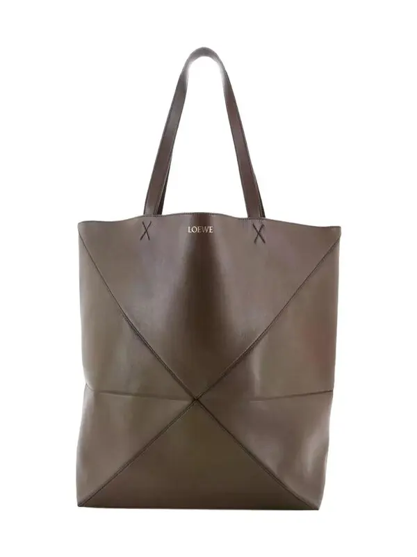 Loewe Puzzle Fold Tote Bag - Brown