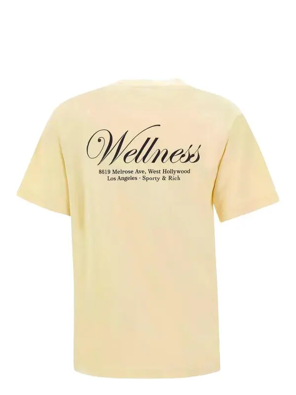 SPORTY & RICH Avenue Logo Print T-shirt - Neutrals