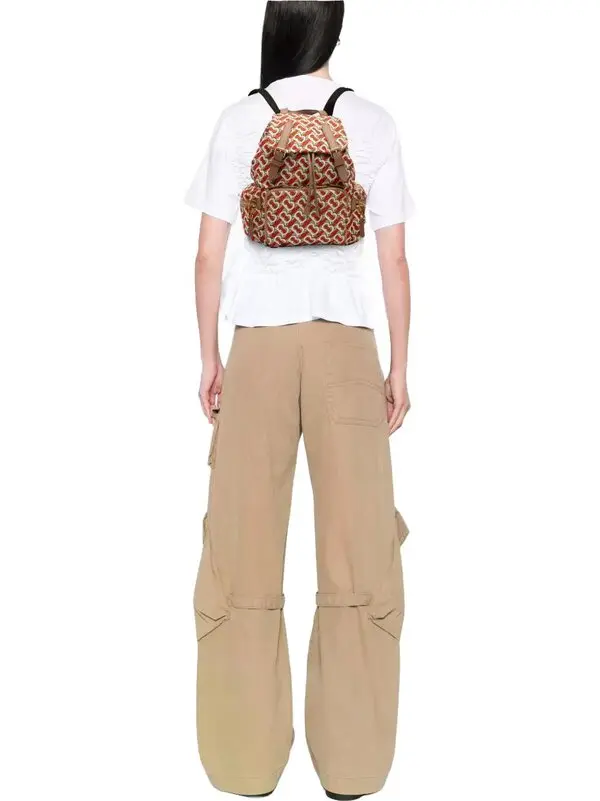 Burberry Medium Tb Monogram Nylon Backpack - Brown