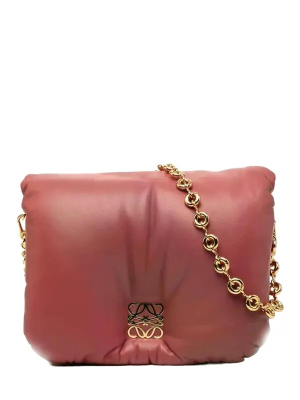 Loewe Goya Puffer Chain Shoulder Bag - Pink