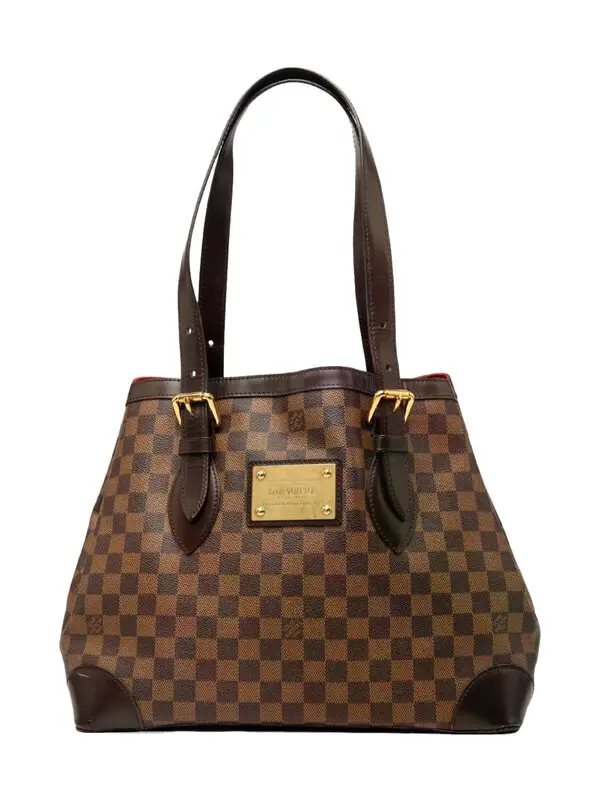 LOUIS VUITTON Damier Ebene Hampstead Mm Tote Bag - Brown