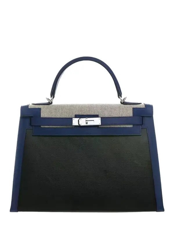 Hermès 32 Sellier Berline Kelly Ii Satchel - Blue