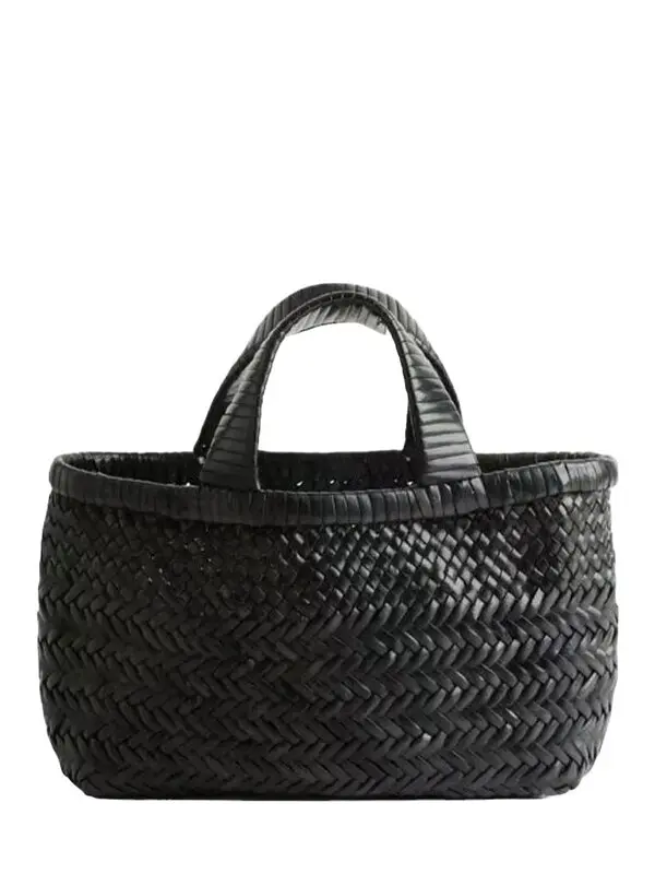 Manebí Woven Mini Tote Bag - Black