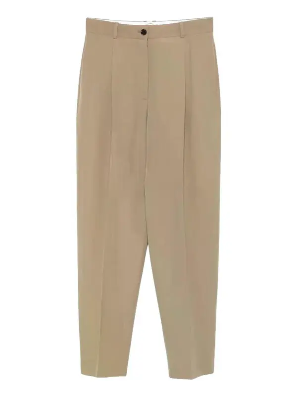 THE ROW Gianni Tailored Wool Trousers - Neutrals