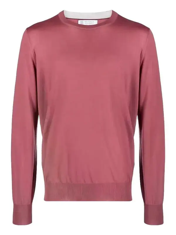 Brunello Cucinelli Fine-knit Crewneck T-shirt - Red