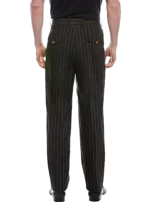 Brunello Cucinelli Tailored Pinstripe Trousers - Black