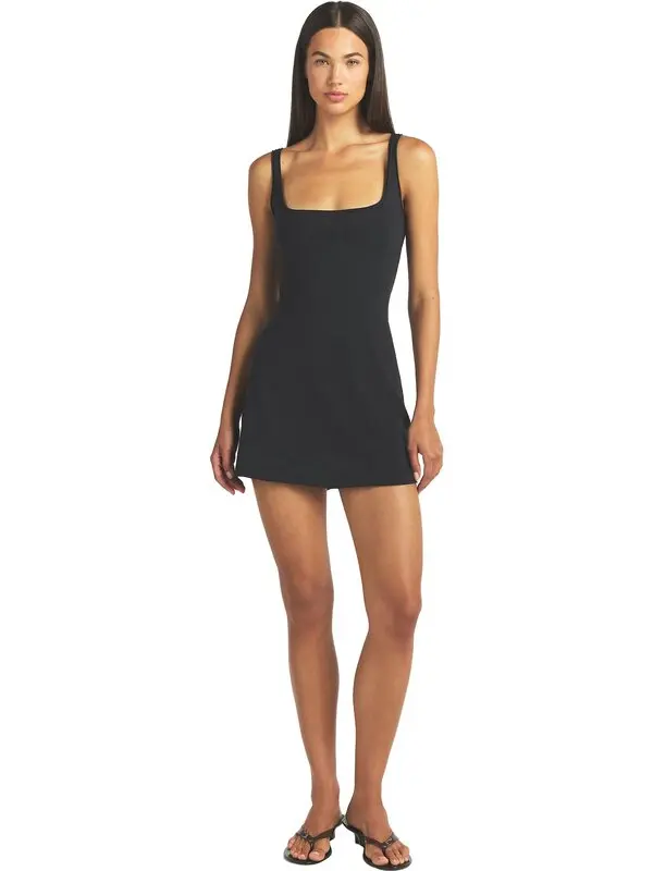 SKIMS Cotton Jersey Mini Dress - Soot