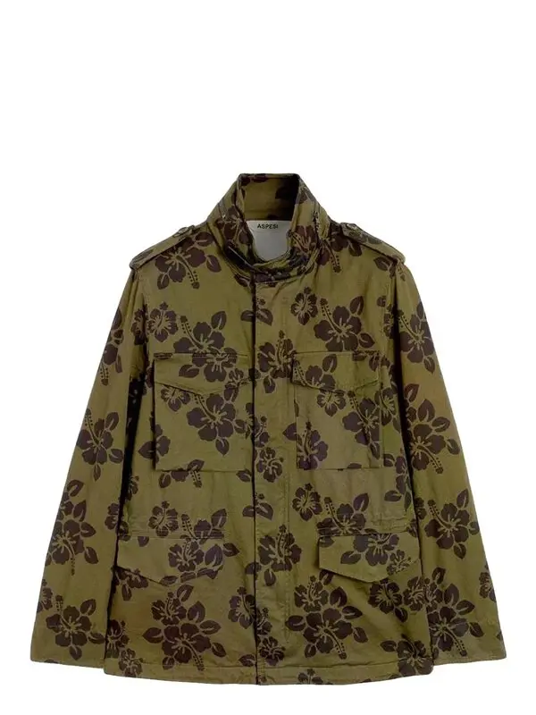 Aspesi Minifield Floral-print Jacket - Green