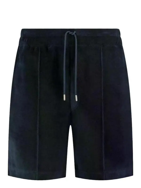 AURELIEN Terry Drawstring Shorts - Blue