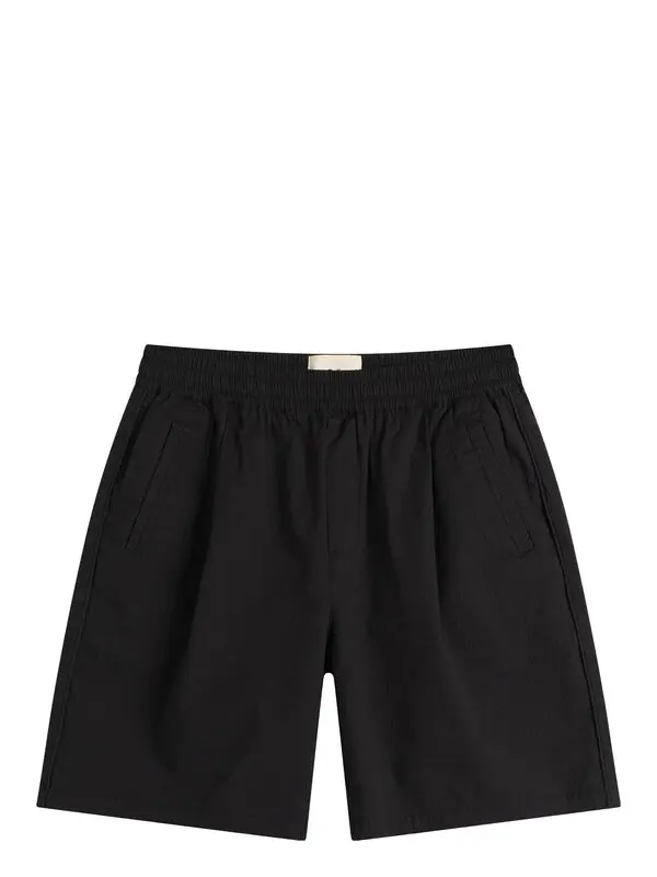 Folk Relaxed Assembly Seersucker Shorts - Black Seersucker