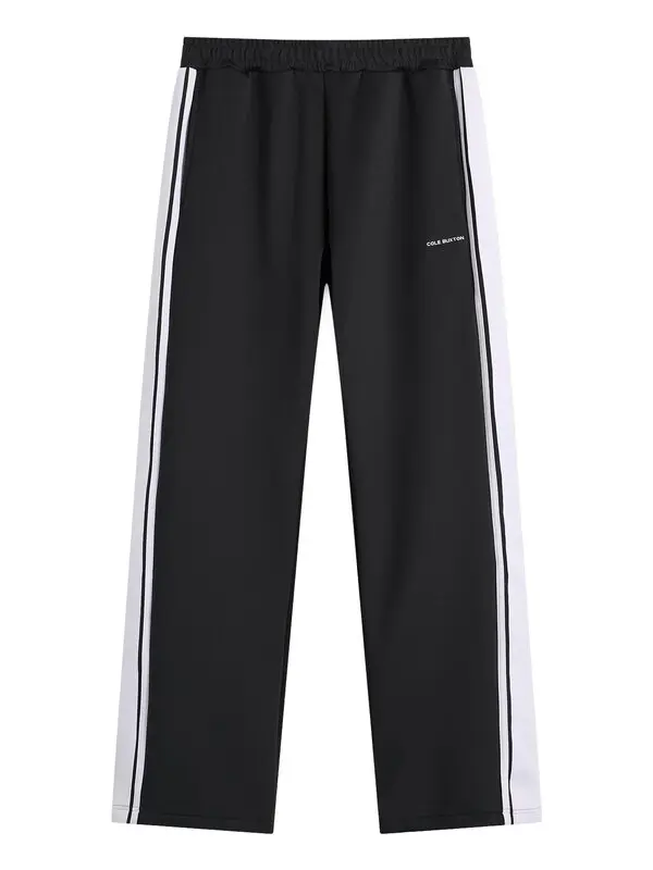 COLE BUXTON Wide Stripe Sweatpants - Black