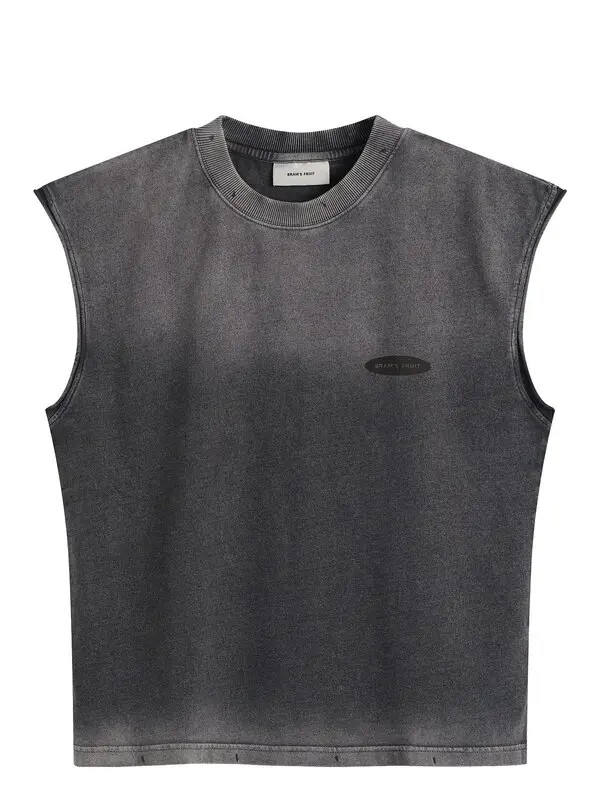BRAM'S FRUIT Distressed F*ck Off I'm Gardening Sleevless T - Shadow Black