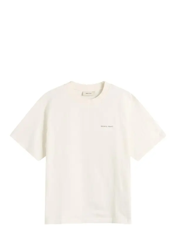 BRAM'S FRUIT Distressed Big Lemon Outline T-shirt - White