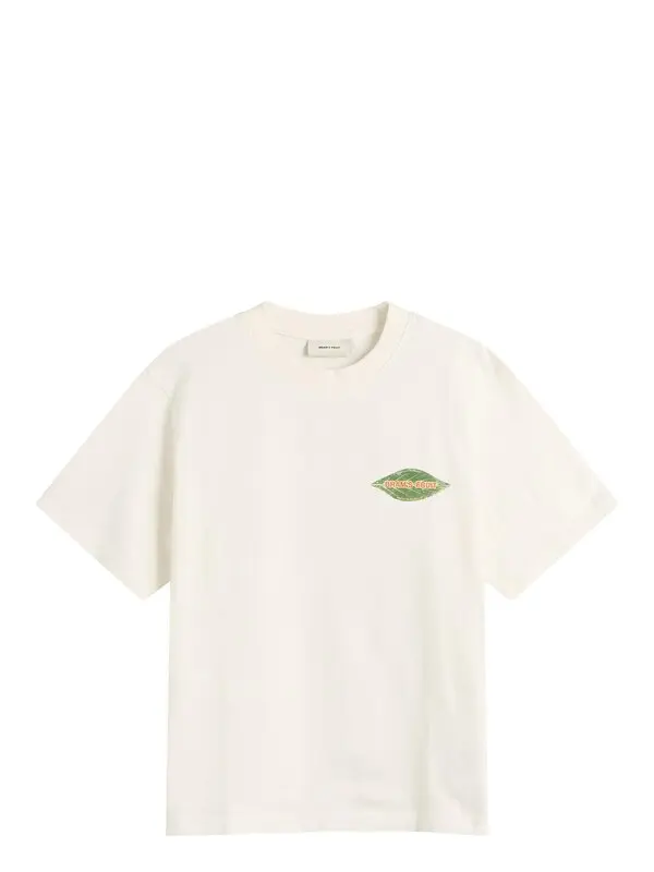 BRAM'S FRUIT Distressed Leaf T-shirt - Off White