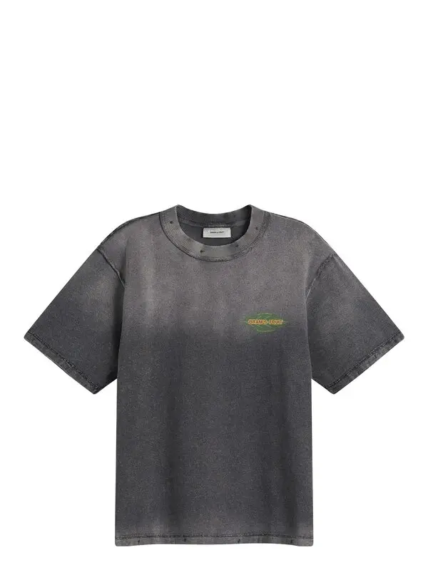 BRAM'S FRUIT Distressed Leaf T-shirt - Shadow Black