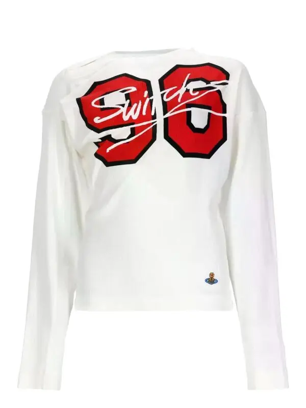 VIVIENNE WESTWOOD Graphic Print Long Sleeve T-shirt - White