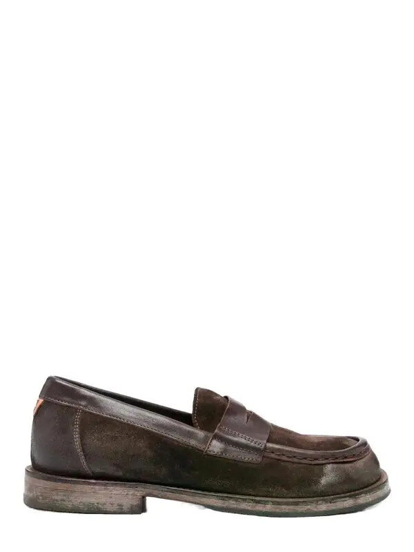Moma Penny Suede Loafers - Brown