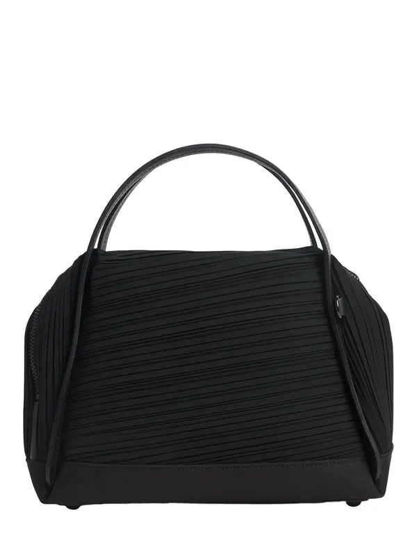 Issey Miyake Bias Pleats Top Handle Bag - Black
