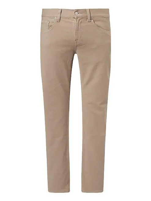 7 For All Mankind Slimmy Tapered-leg Stretch-denim Jeans - Rawhide
