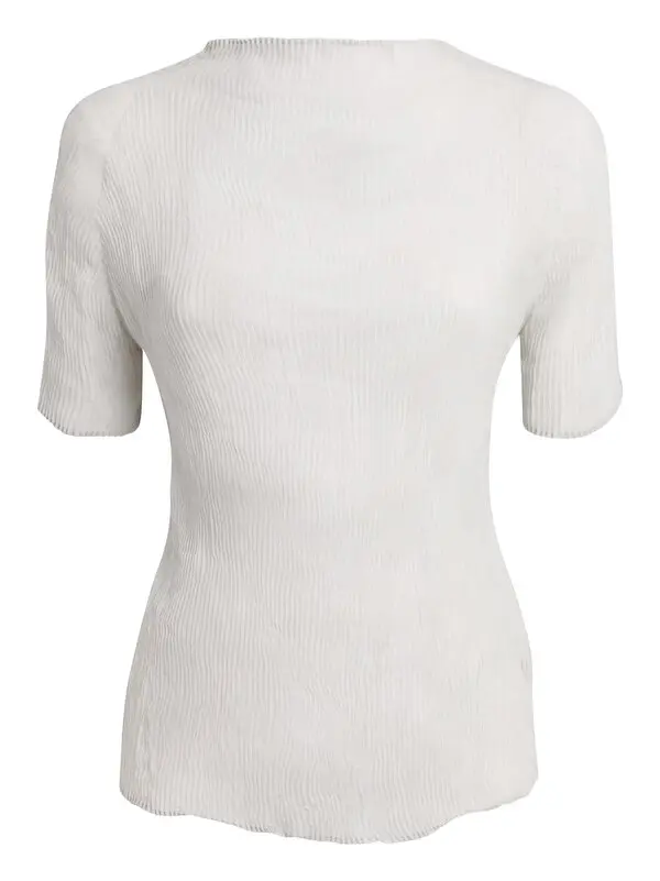 Issey Miyake High-neck Twisted Pleat Top - Grey