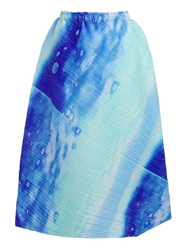 Issey Miyake Sea Bubble Midi Skirt - Blue