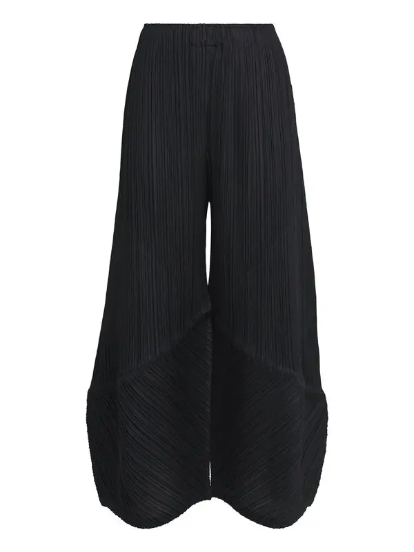 Issey Miyake Thicker Bottoms 2" Wide Leg Trousers - Black