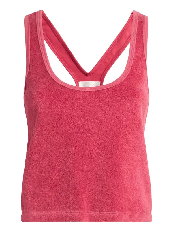 Suzie Kondi Terry Racerback Tank Top - Pink