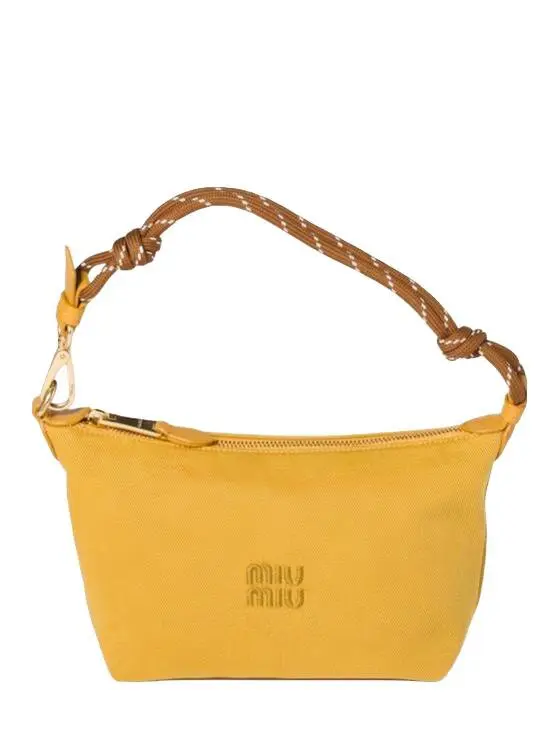 Miu Miu Gabardine Handbag - Topaz/brandy