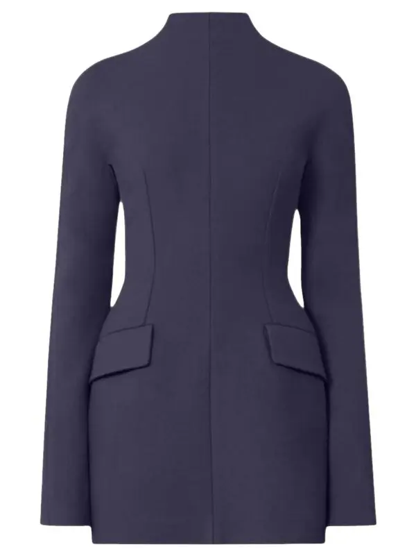 Sportmax High-neck Mini Dress With Flap Pockets - Black