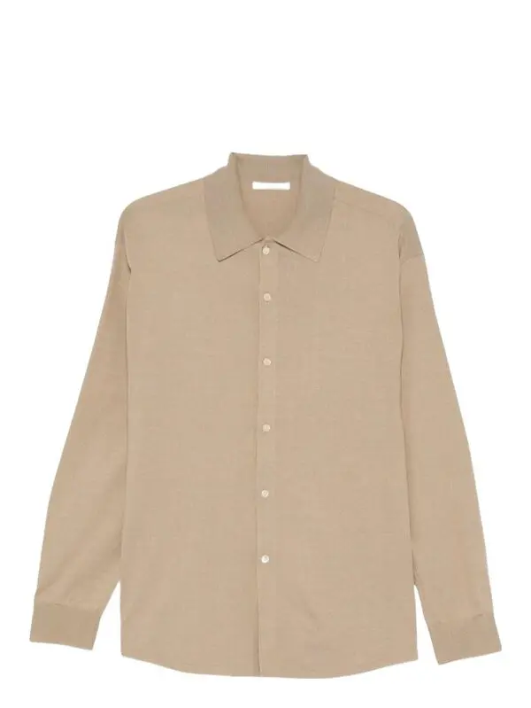 Auralee Tussah High-gauge Silk Cardigan - Nude