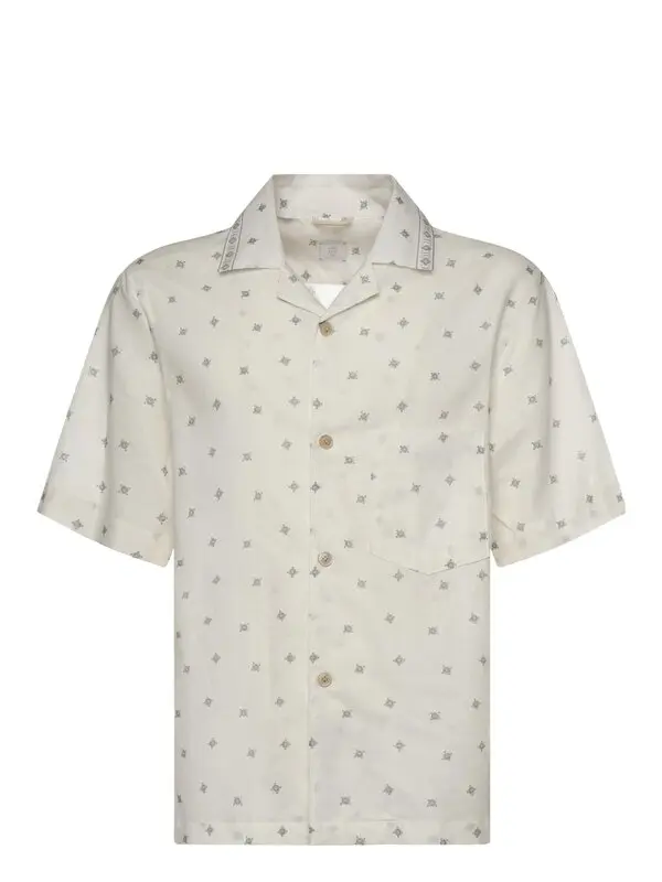 Eleventy Patterned Short-sleeve Shirt - White
