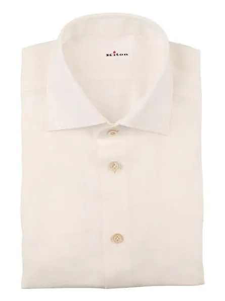 Kiton Turn-down Collar Shirt - Ivory
